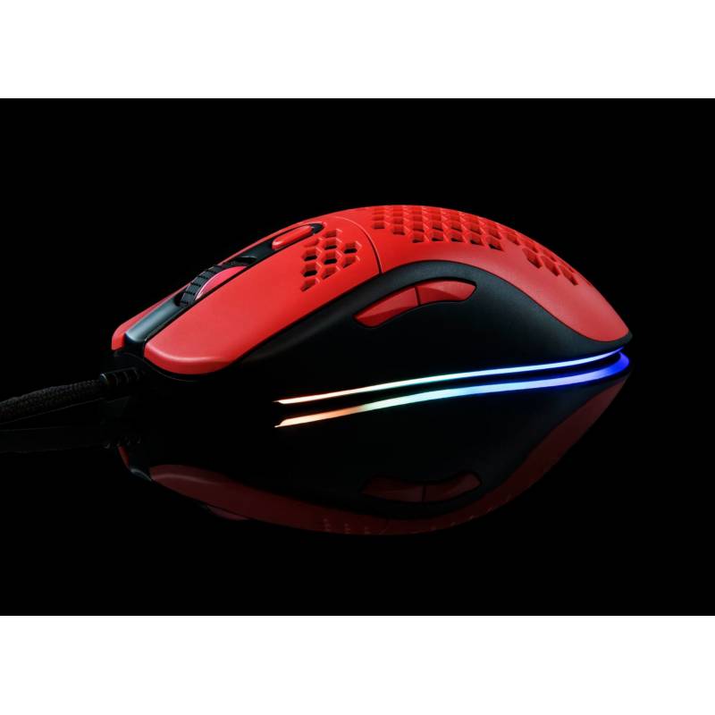 Arozzi - Souris Gamer Favo USB 16000 DPI - Rouge/Noir