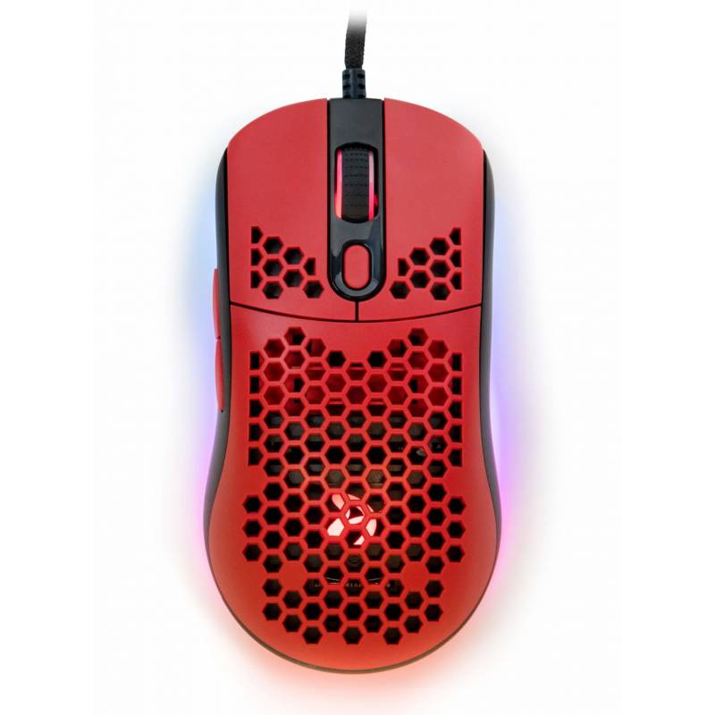 Arozzi - Souris Gamer Favo USB 16000 DPI - Rouge/Noir