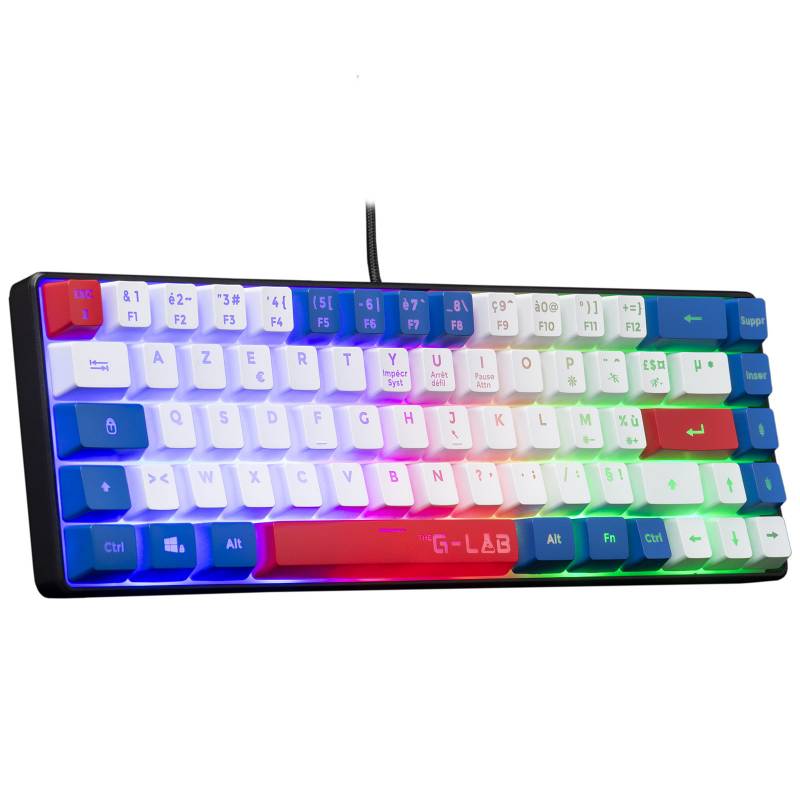G-Lab - Clavier Gaming Mécanique TKL Hydro - Bleu / Blanc / Rouge